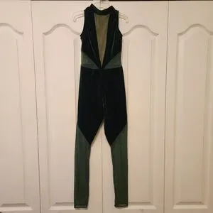 Kelle | Costumes | Kelle Dark Green Dance Costume One Piece Unitard M ...